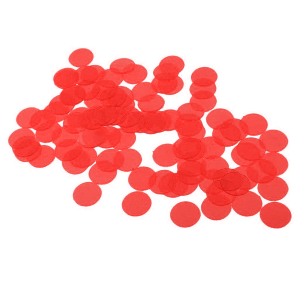 CIYISON 100Pieces Colorful Bingo Chip Plastic Counters Counting Colored ...