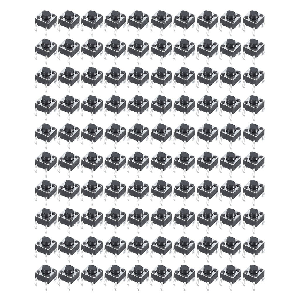 CIYISON 100pcs 6x6x5mm 4pin Tactile Push Button Switch Momentary Tact ...