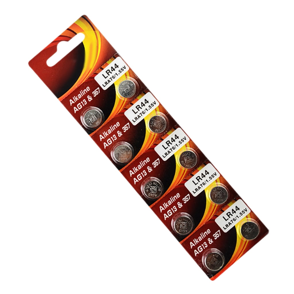 CIYISON 10Pcs AG13 Button Cell Batteries 1.55V LR44 A76 357 357A LR1154 ...