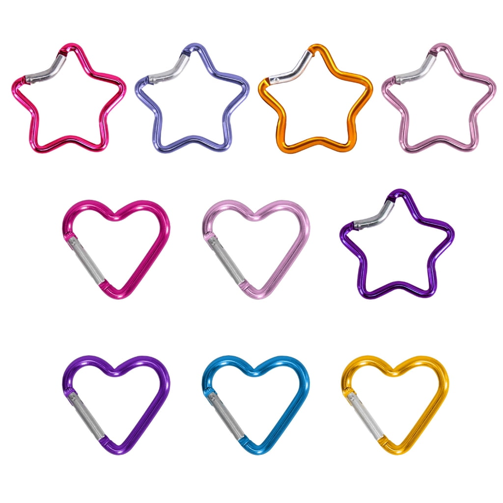 CIYISON 10Pcs Heart Star Spring Clasps Snap Hook Clip Aluminum ...