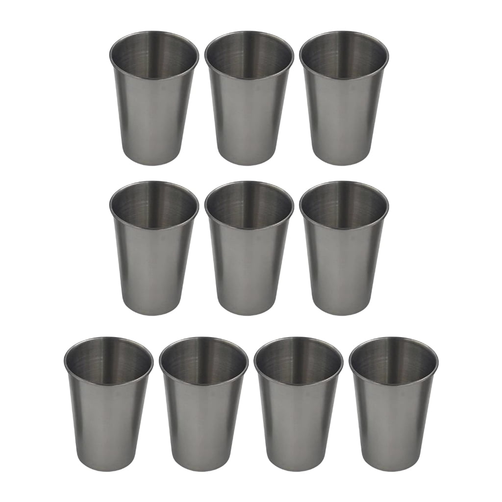 CIYISON 10pcs Durable Stainless Steel Drinking Cups Beer Glasses For ...
