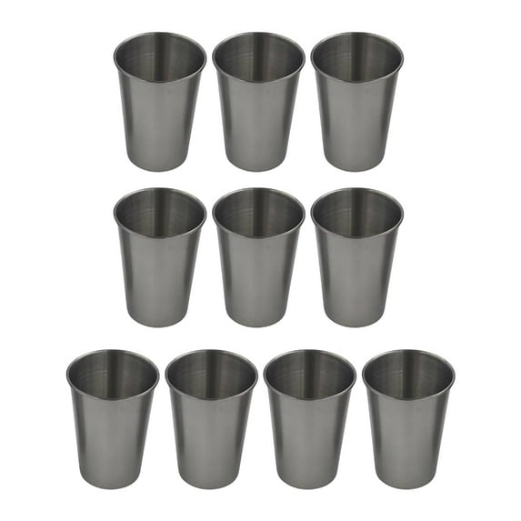 CIYISON 10pcs Durable Stainless Steel Drinking Cups Beer Glasses For ...