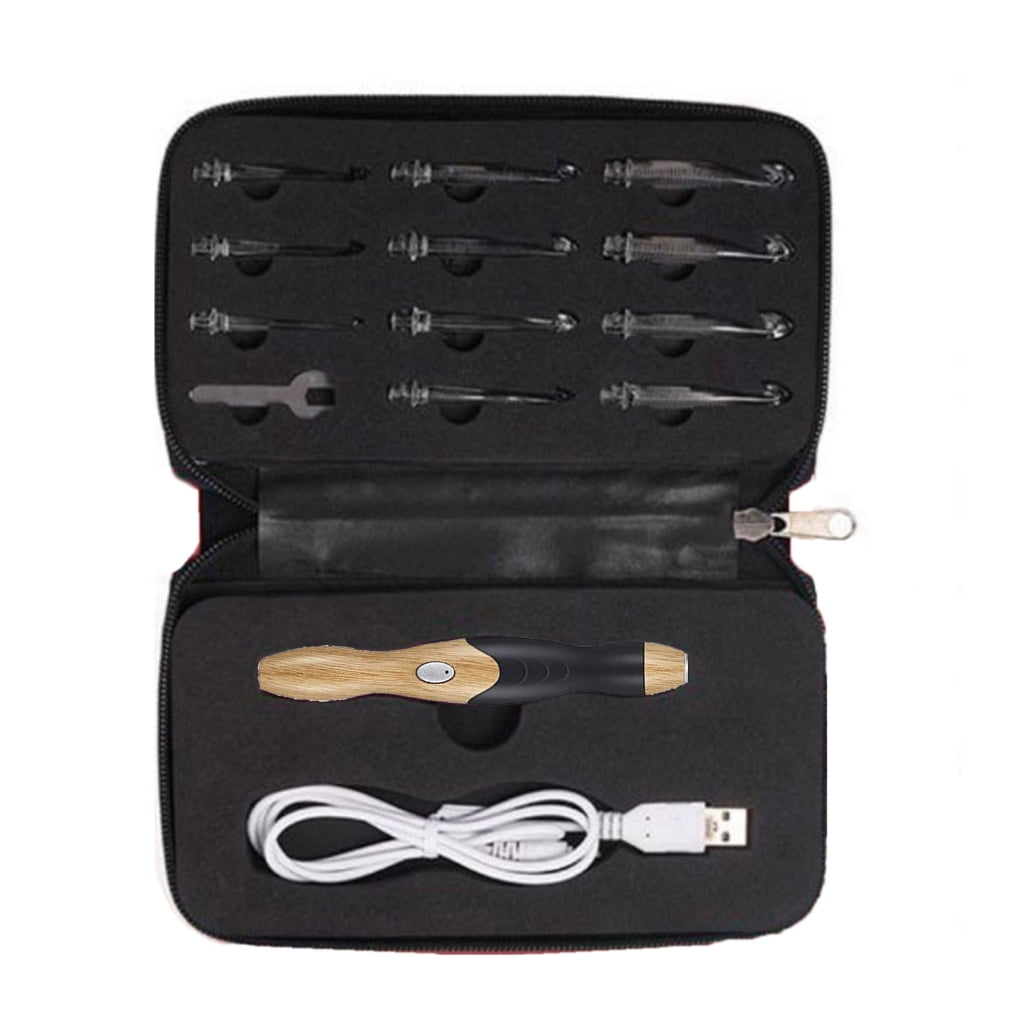 CIYISON 11 Pcs Lighted Knitting Needle Light Up Crochet Hook Set ...