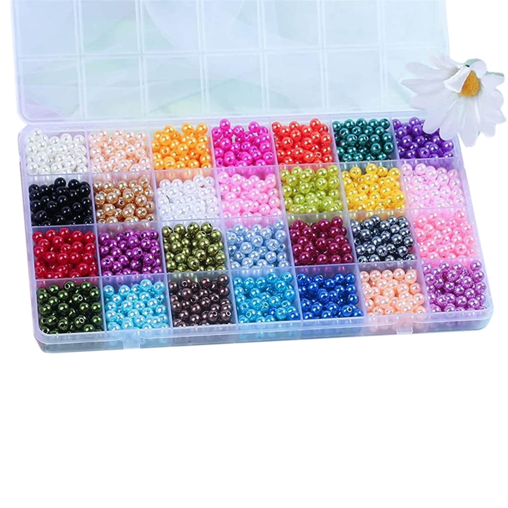 CIYISON 1960pcs Vibrant Colored Beads Kits Imitation Pearls Beads ...