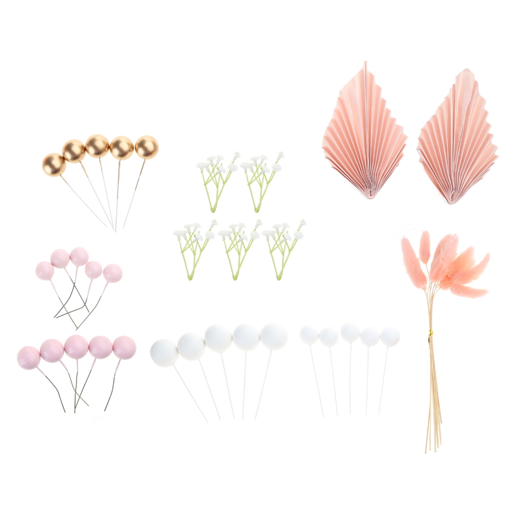 CIYISON 1Set Flower Foam Ball Cake Toppers Decorative Ornaments Crafts ...
