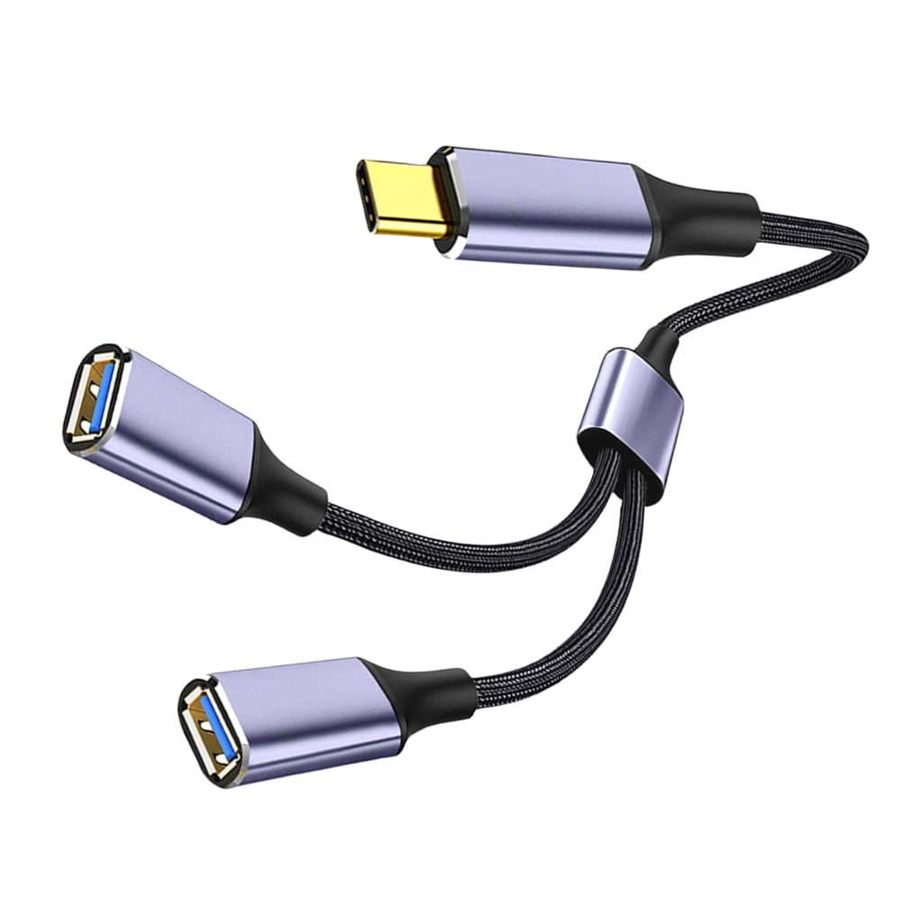 CIYISON 2/3 in 1 USB2.0 OTG Adapter Type C Male Plug To 2/3 USB 2.0 ...