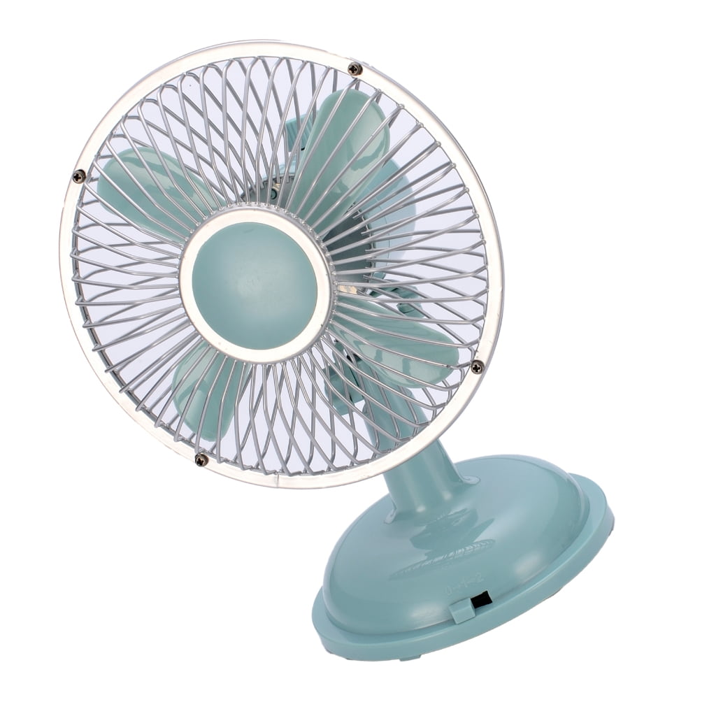 CIYISON 2-Speed Oscillating Table Fan 5.7'' Vintaged USB/AA Battery ...