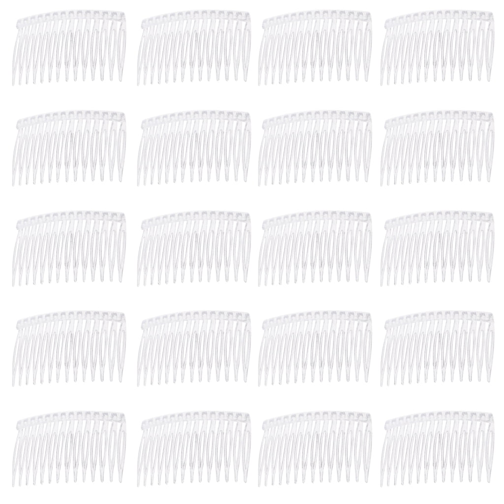 CIYISON 20 pc Clear Plastic Hair Clips Side Combs Pin Barrettes 70X40mm ...