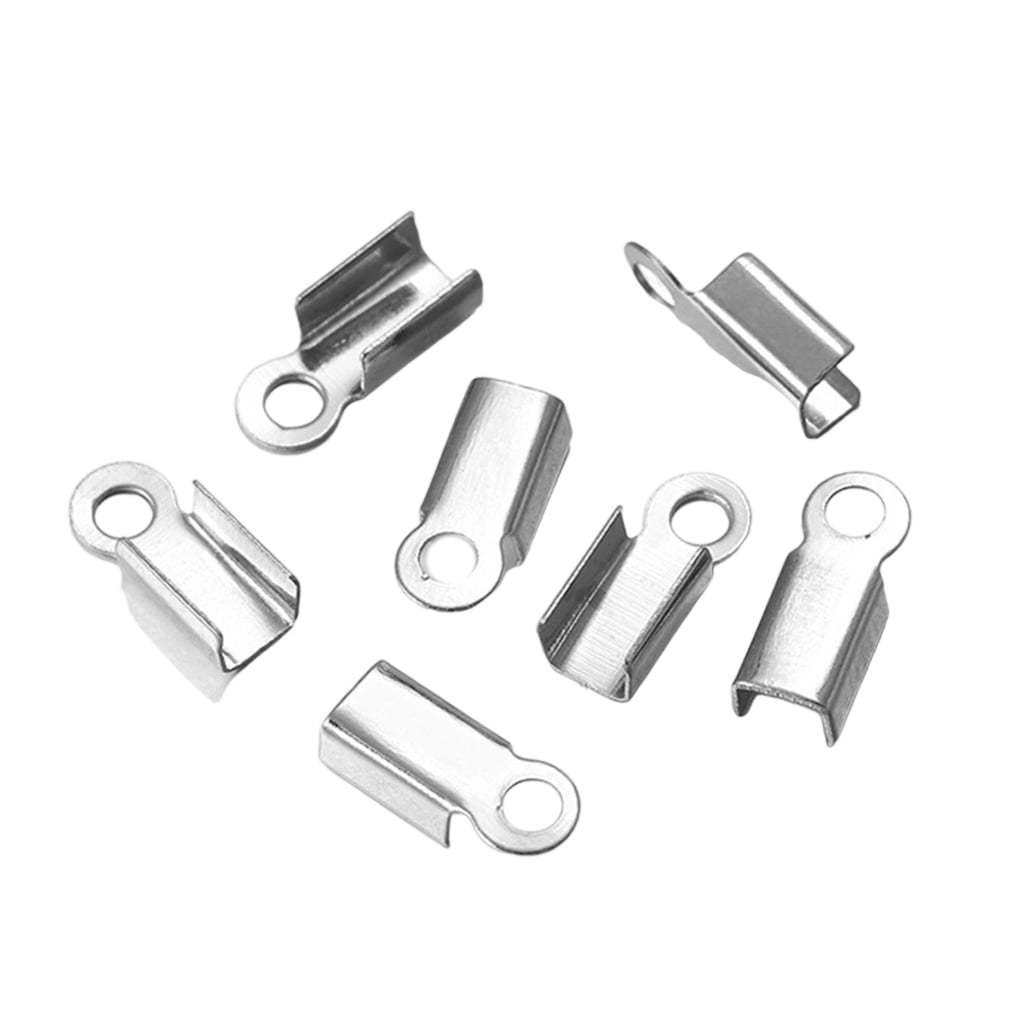 CIYISON 200pcs/Set String Ribbon Clip Tip Cord End Caps for Jewelry ...