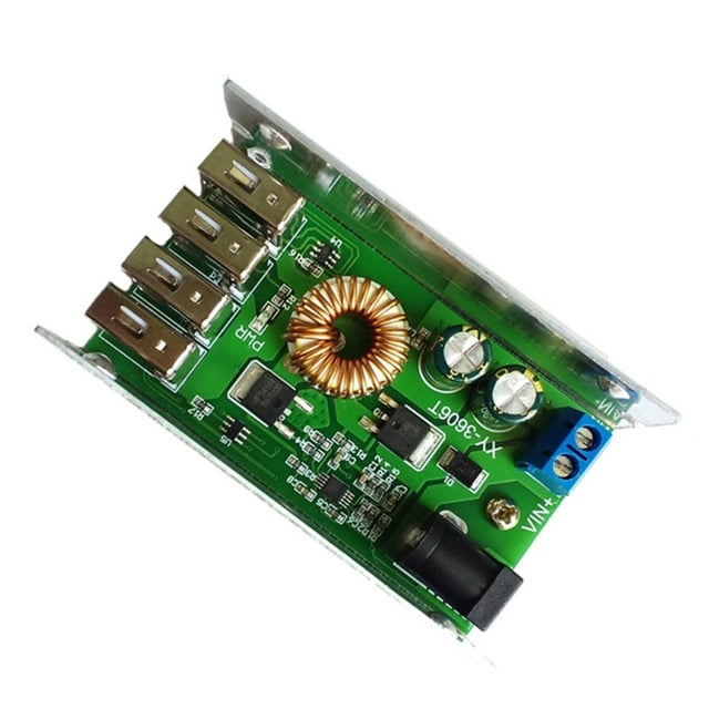 CIYISON 24V/12V to 5V 5A 4 USB Output Power Supply Module Converters Voltages Regulator ...