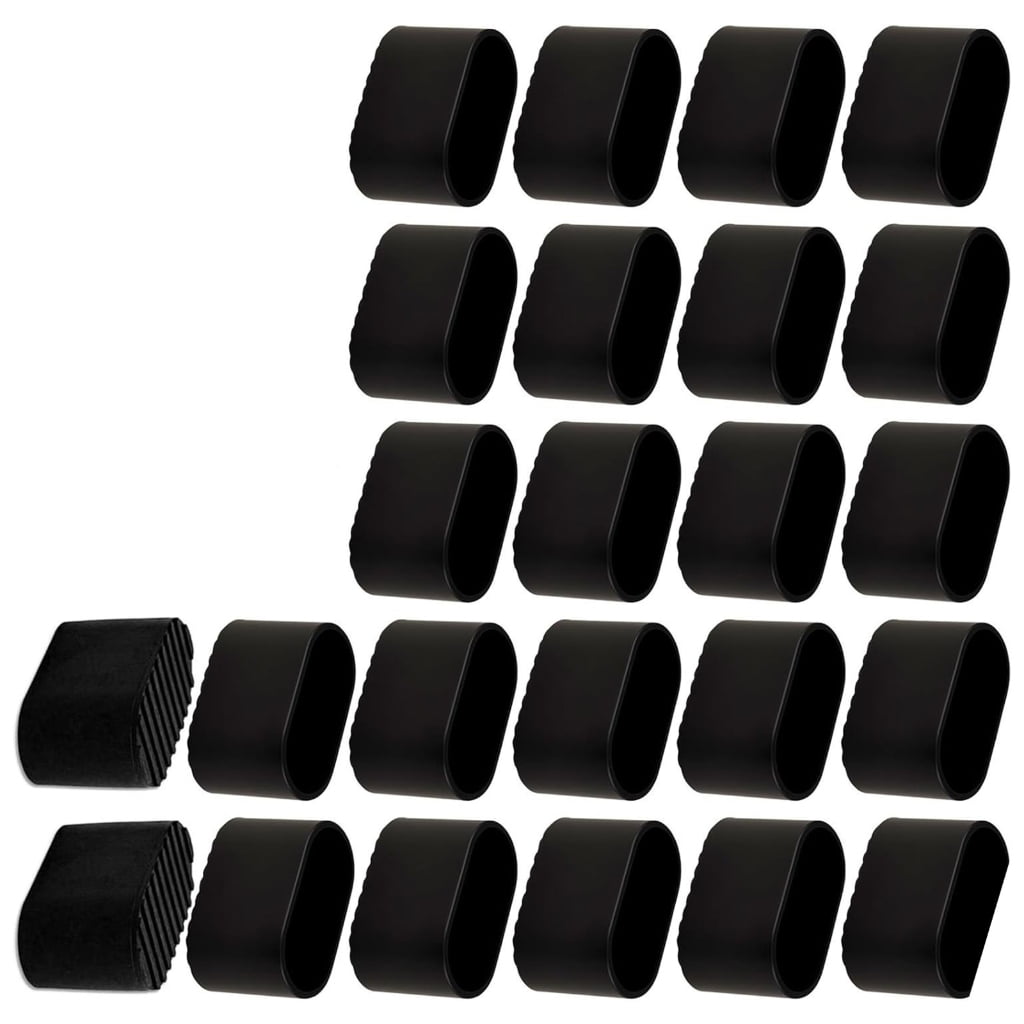 CIYISON 24pack Ovals Rubber Chair Leg Caps Slip Resistant Furniture ...