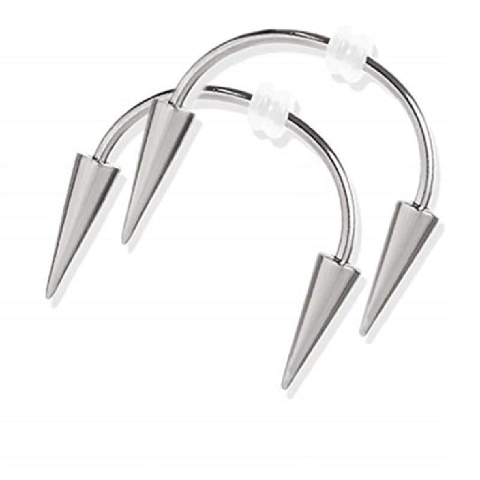 CIYISON 2x Spike Lips Hoop Rings Surgical-Steel Spiked Studs for ...