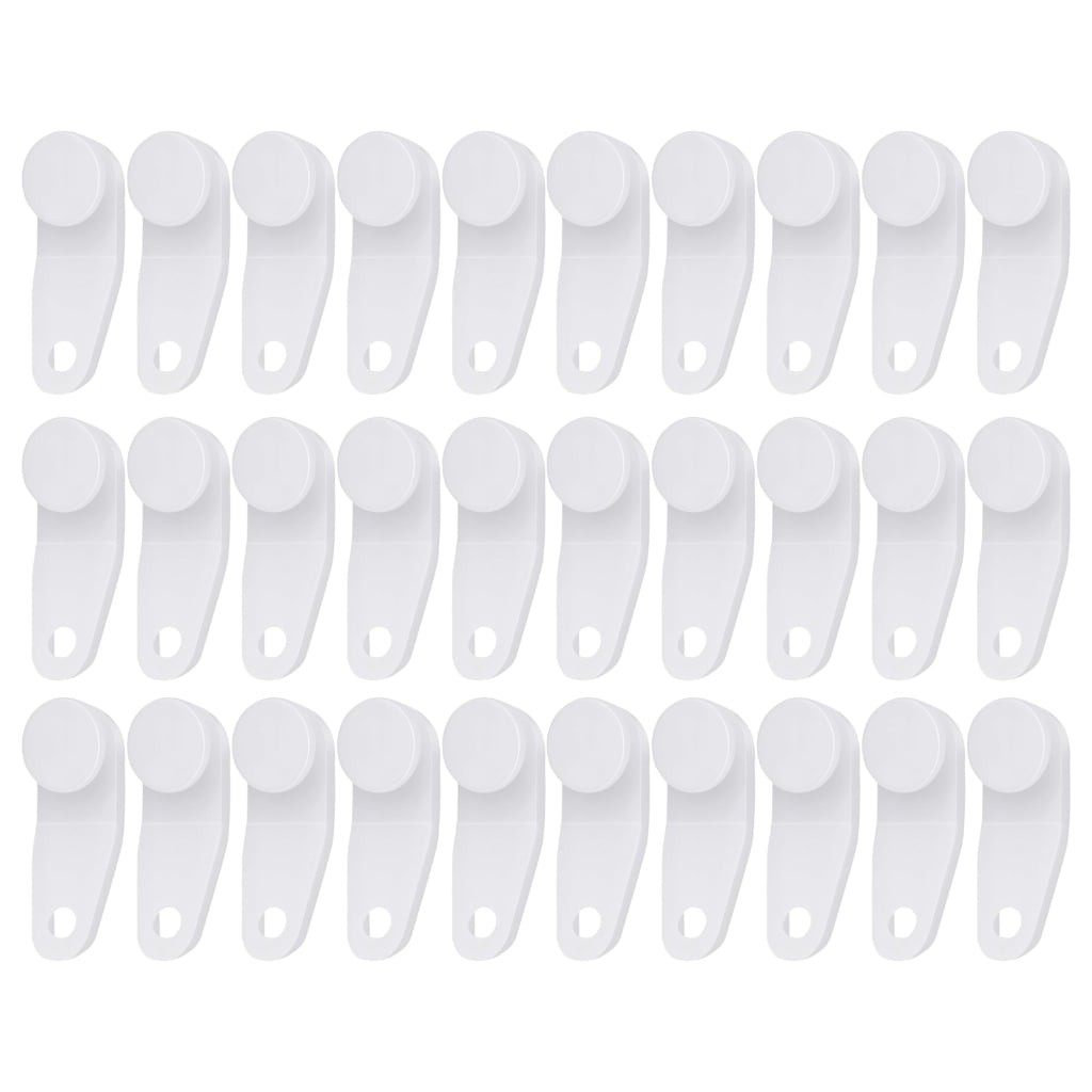 CIYISON 30/60Pcs Curtain Track Gliders Hooks White Traverses Rod Slides ...