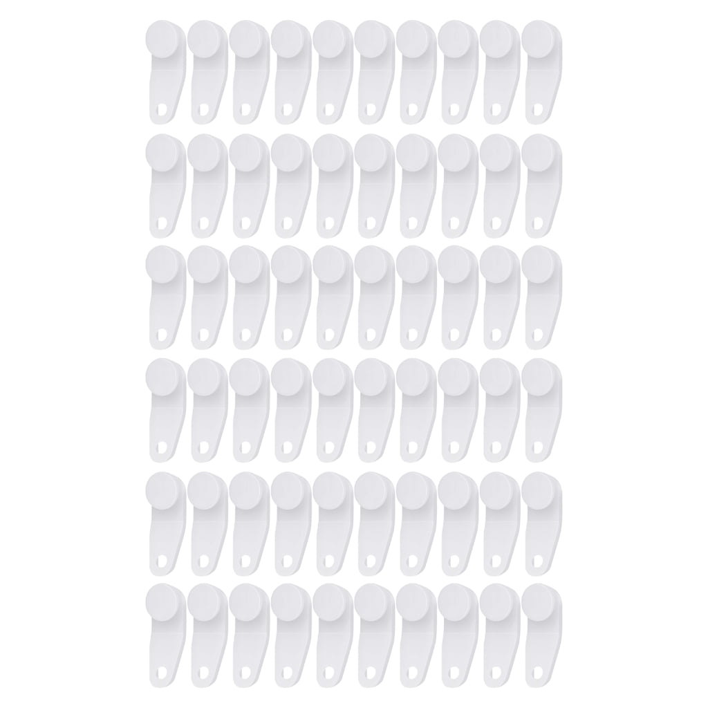 CIYISON 30/60Pcs Curtain Track Gliders Hooks White Traverses Rod Slides ...