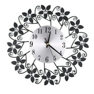 "Sorbus Decorative Large Black Metal Wall Clock, Numerical Design, 16 ...