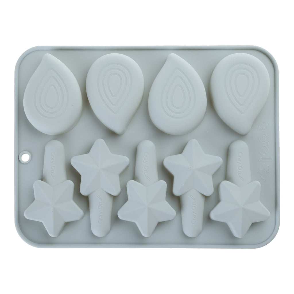 CIYISON 3D Silicone Crayon Molds Star Water Drop Reusable for DIY ...