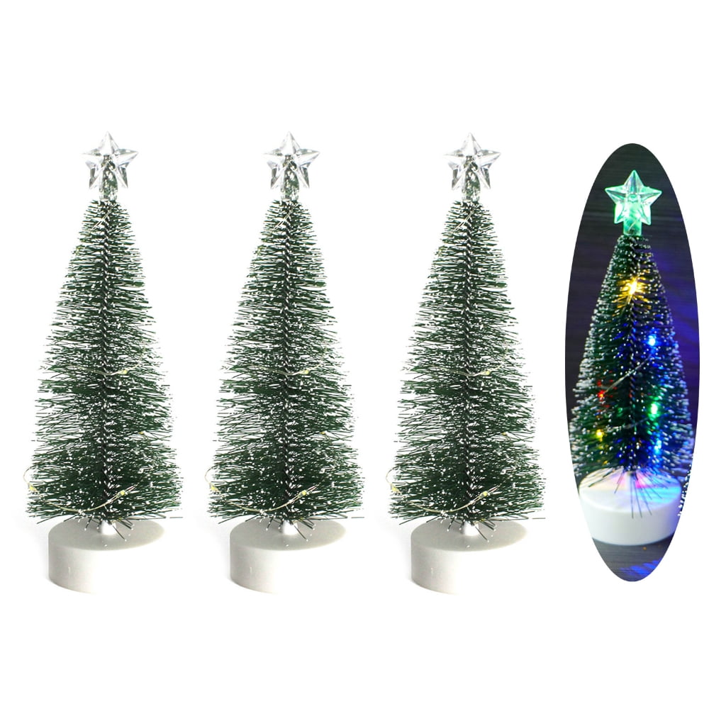 CIYISON 3Pack Tabletop LED Christmas Tree with Lights for Christmas ...