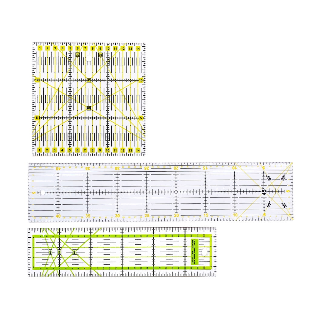 CIYISON 3pcs Clear Quilting Yardstick Rulers Patchwork Sewing Ruler ...
