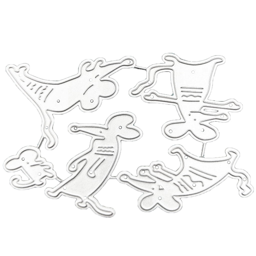 CIYISON 5-in-1 Rat Shaped Metal Cutting Dies Embosed Mold DIY Scrapbook ...
