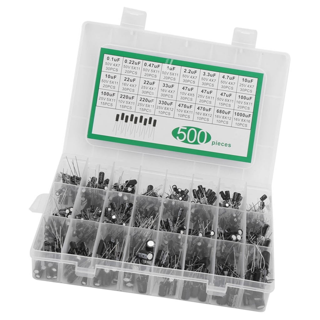 CIYISON 500pcs Assorted Electrolytic Capacitors set Multifunction ...