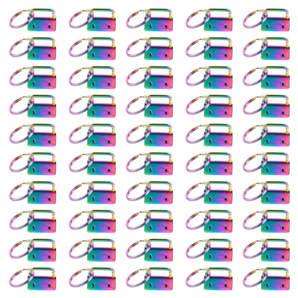 CIYISON 50x Keychain Hardware Set 25mm Keychain Split Ring Key Fob ...