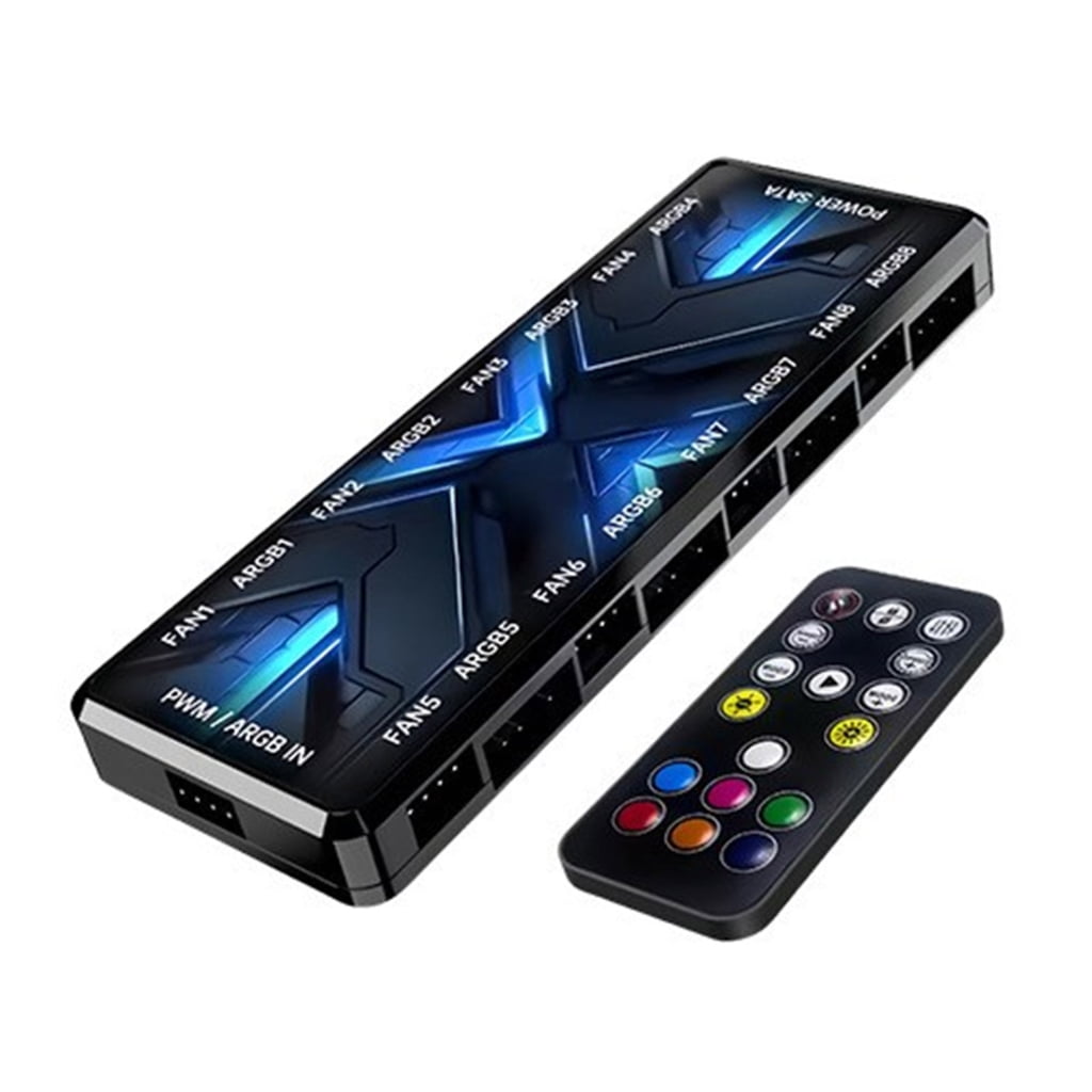 CIYISON 5V 3Pin 12V 4Pin Addressables ARGB PWM Fan Hubs with 8 Fan LED ...