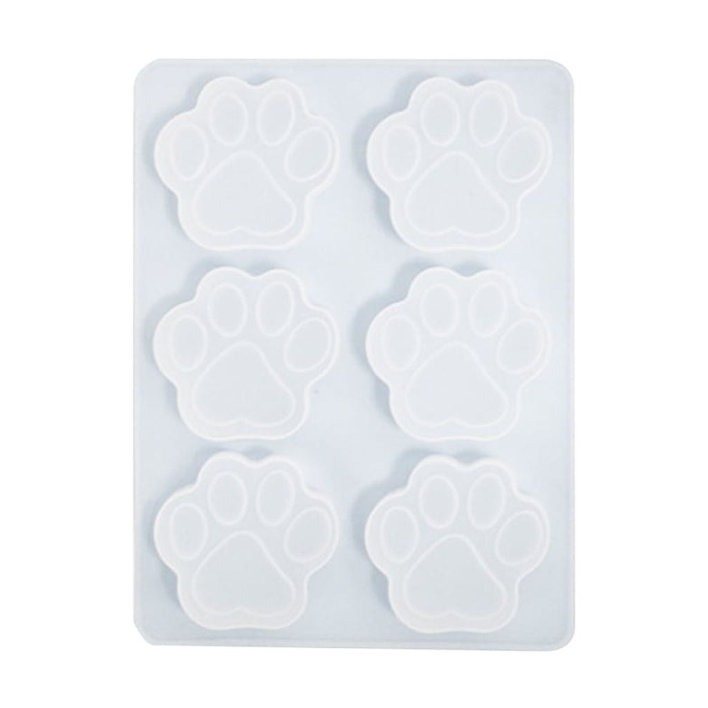 CIYISON 6 Cavity Cute Cat Paw Silicone Resin Mold 3D Fondant Mould DIY ...