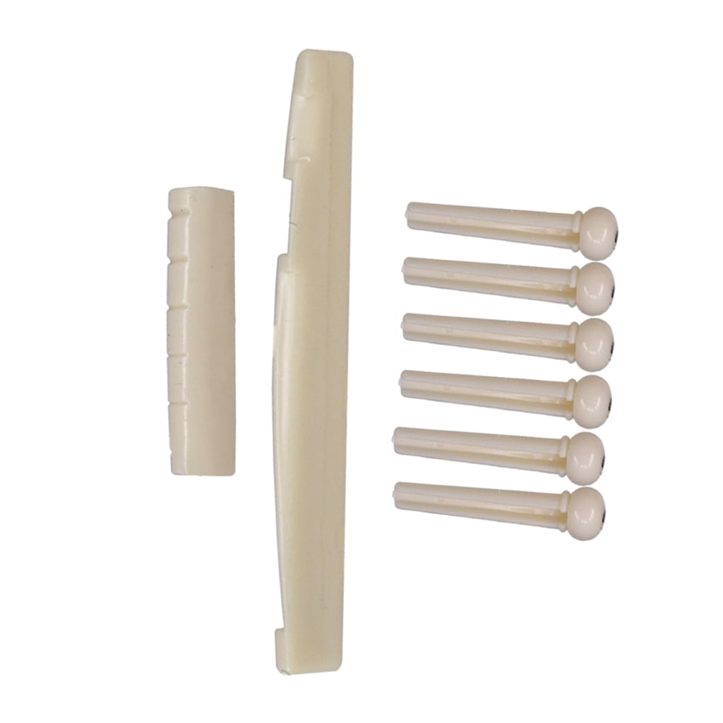 CIYISON 6 Strings Guitar Bridge Pins, Saddle Nut Acoustic Tailpiece ...