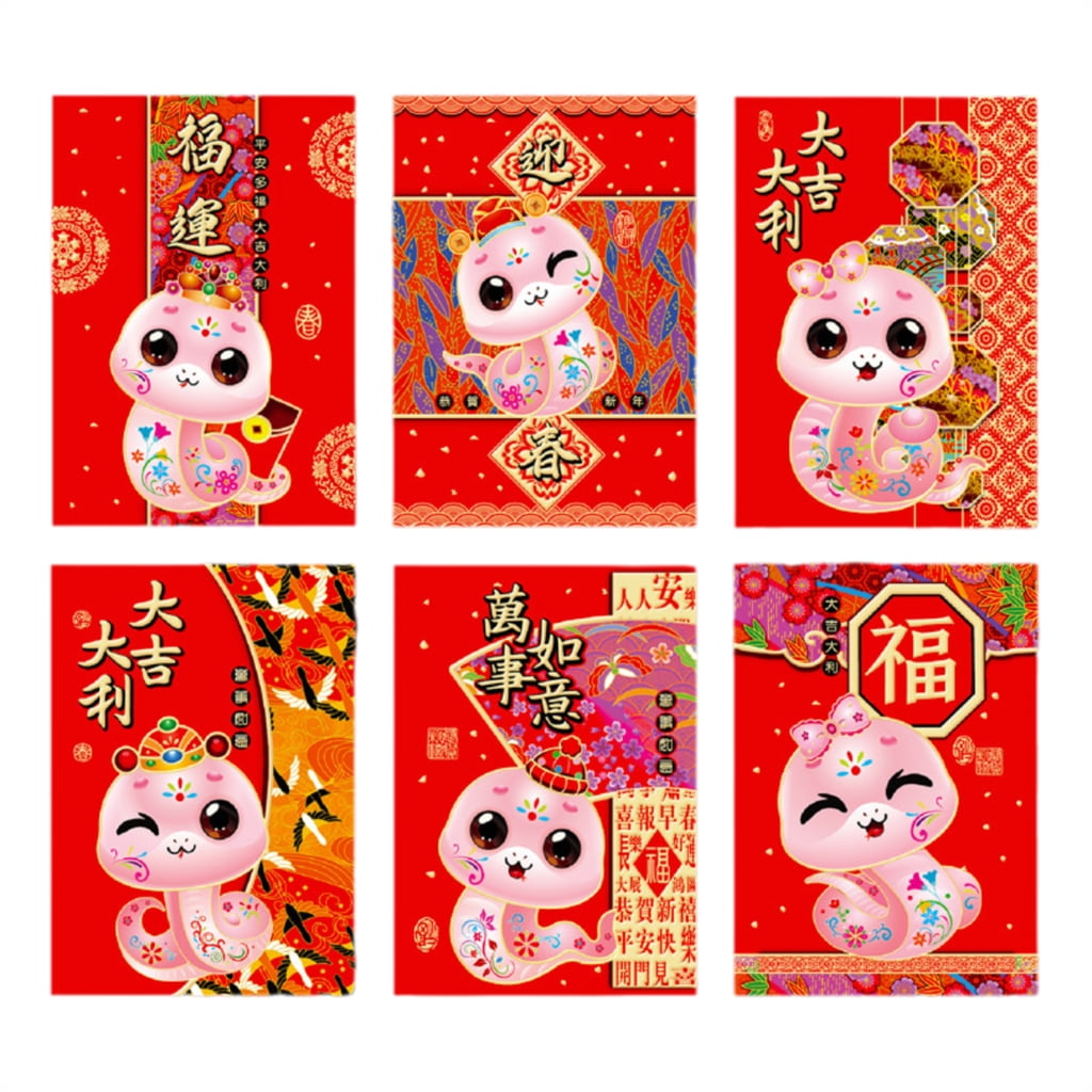 CIYISON 6Pcs Redness Envelopes for Traditional Spring Festival 2025 ...
