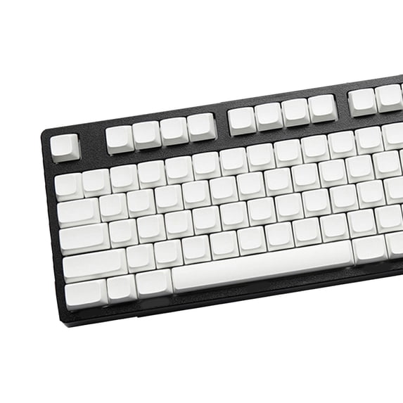 CIYISON 87 Key PBT Blank Keycaps XDA Profile Gamer No Letter White ...