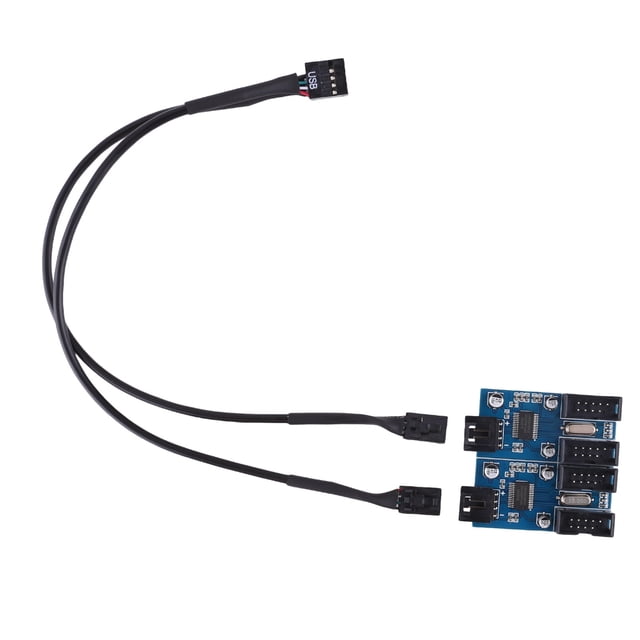 CIYISON 9Pin USB Header Splitter Male 1 to 2/4 Female Extension Cable ...