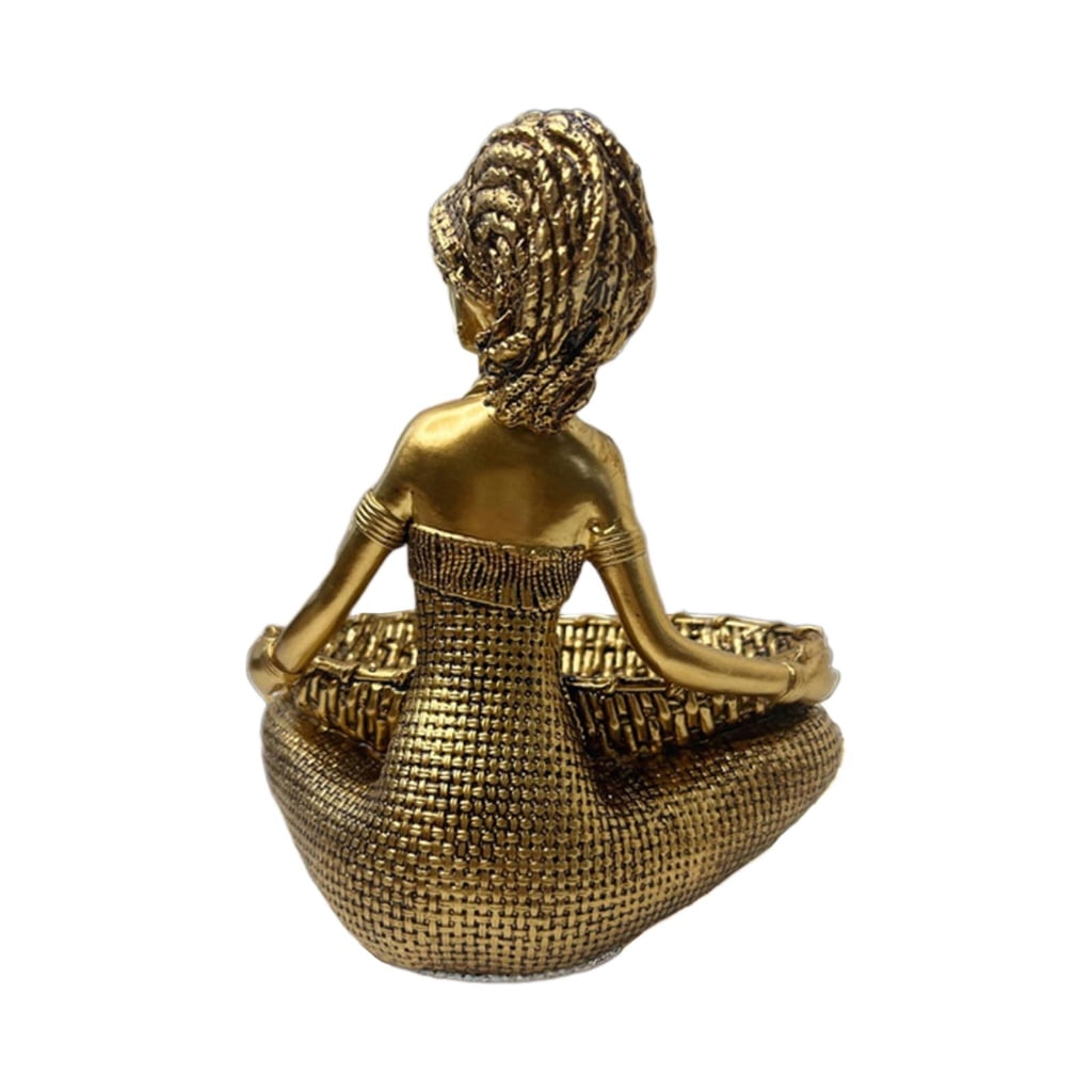CIYISON African Woman Figure Statues Resin Tribal Figure Desk Storage ...