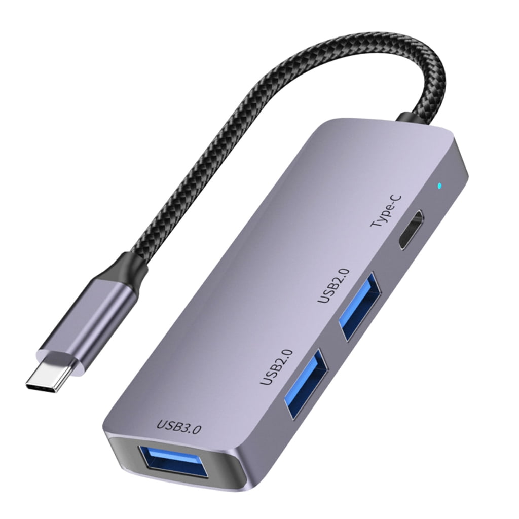 CIYISON Aluminum Type C Hub 4 in 1 Hub with Type C Ports and USB 3.0/2. ...