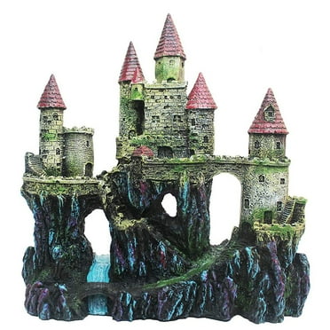 Medieval Castle Fortress with Three Turrets Aquarium Fish Tank Decor ...