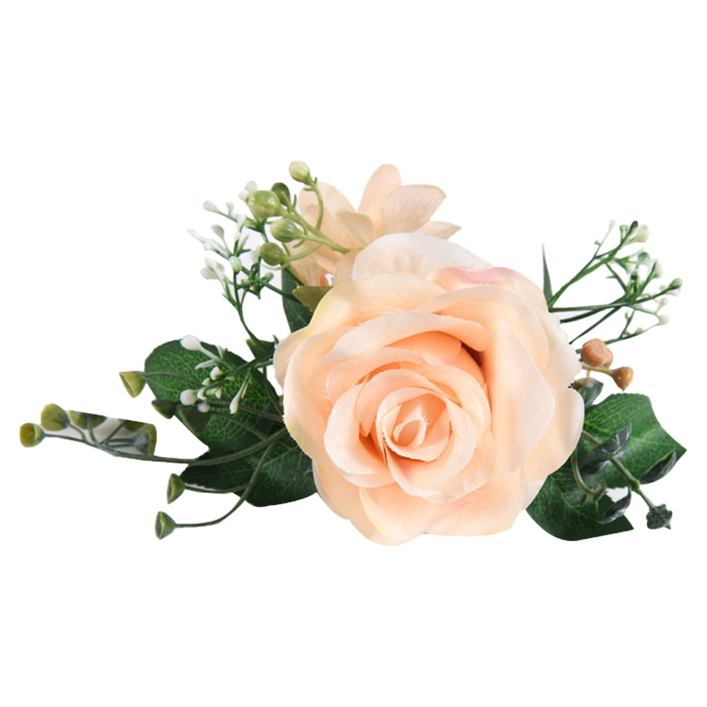 CIYISON Artificial Flower Curtain Tiebacks Clasps 4Pcs Rose Florals ...