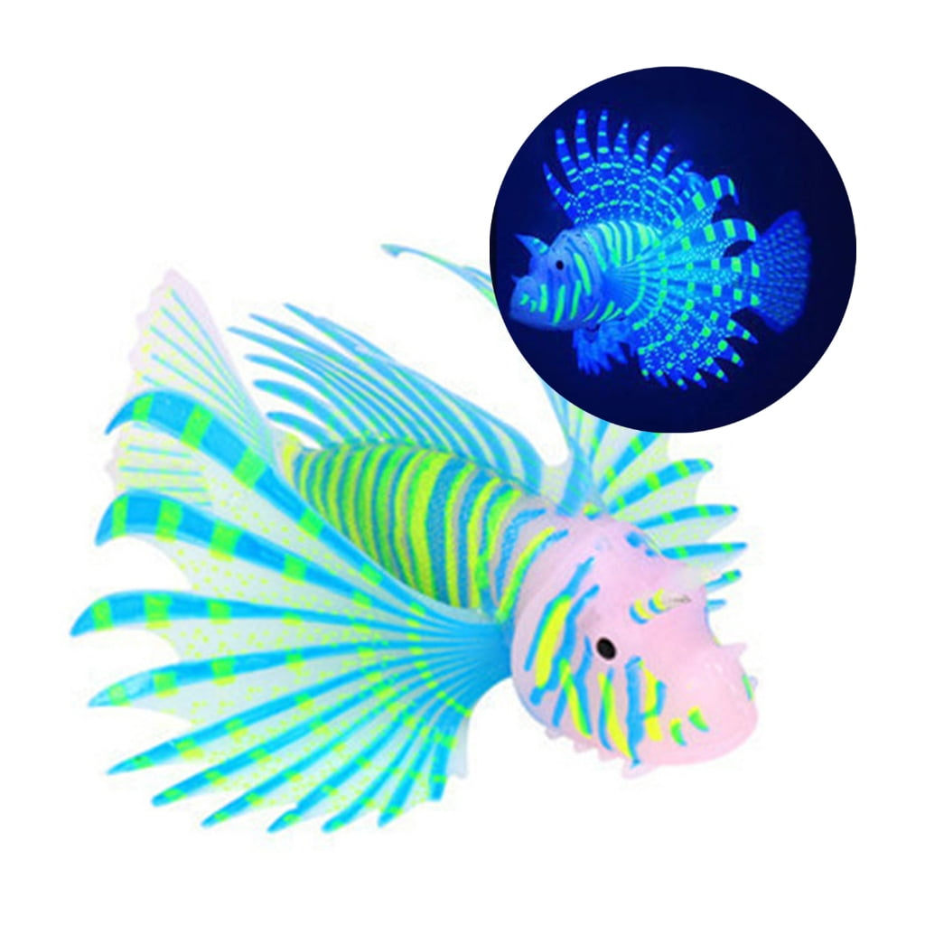 CIYISON Artificial Lionfish Glowing in Night Artificial Fish Luminously ...