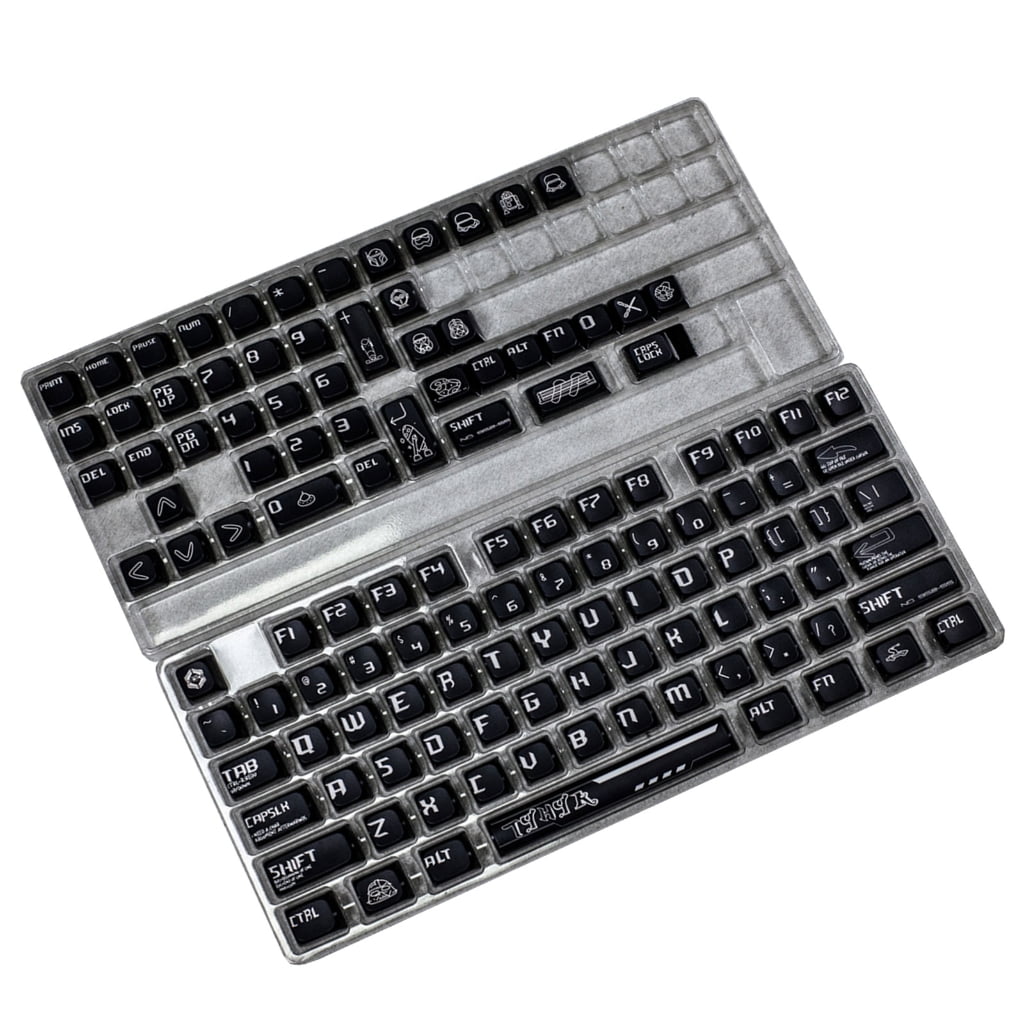 CIYISON Black Knight Theme Keycap 122key PBT Heat Sublimated MDA ...