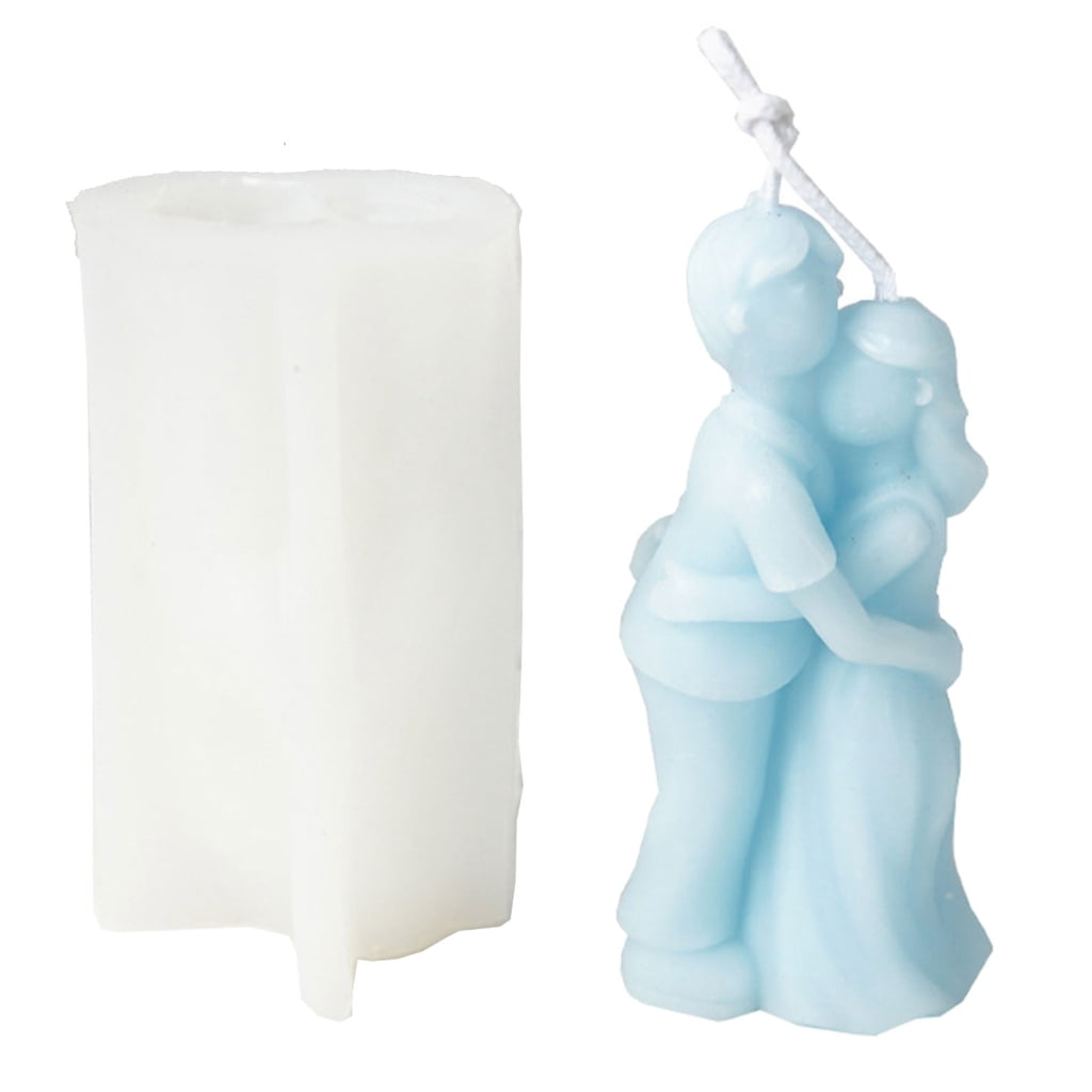 CIYISON Boys and Girls Embrace Humanoid Candle Mold Statue Plaster ...