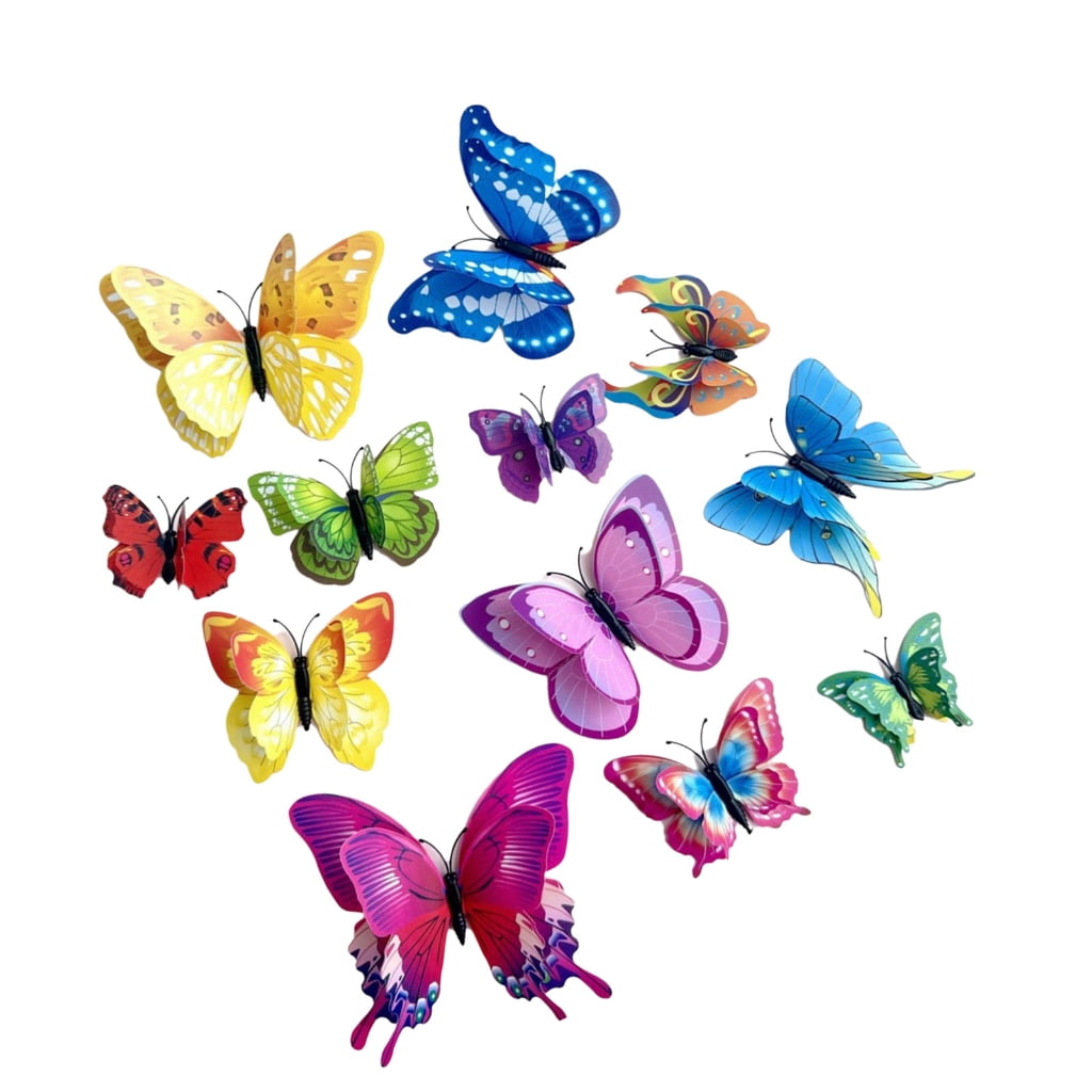 CIYISON Cake Toppers Butterfly Cake Decorations Cake Insert 24PCS Pack ...