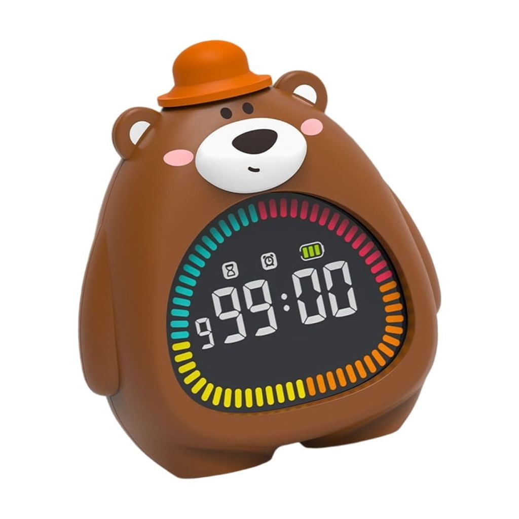 CIYISON Cartoon Bear Alarm Clock Ambients Light Timer 3 Alarms ...