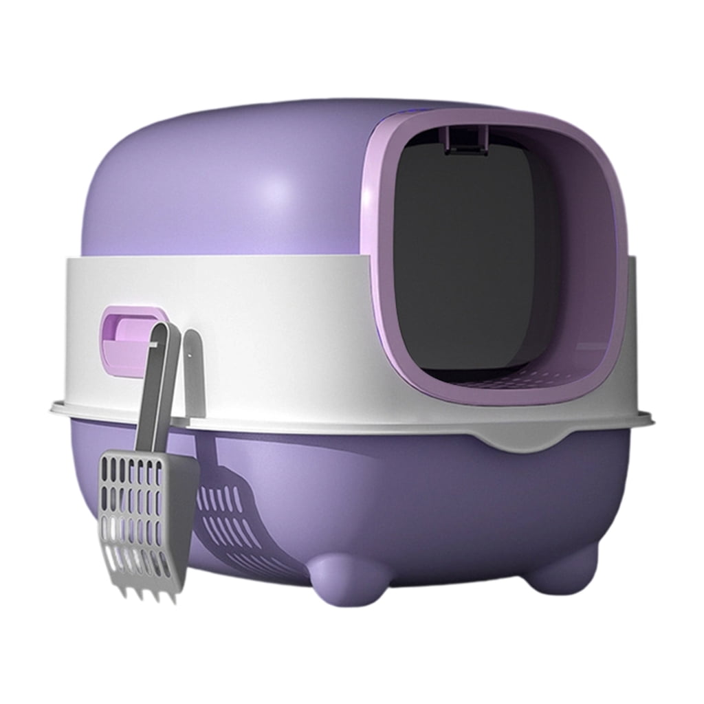 CIYISON Cats Litter Box Plastic High Side Height Smooth Surfaces ...