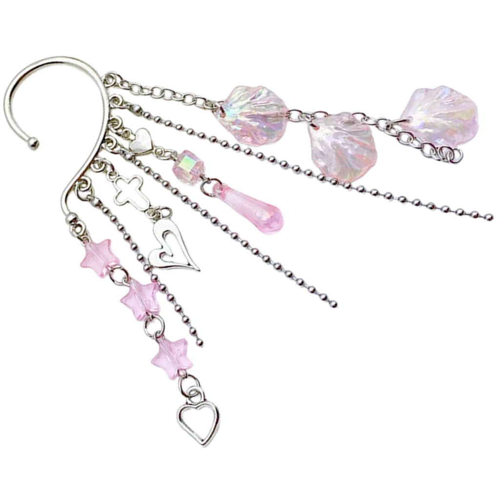 CIYISON Chic Ocean Shell Beaded Ear Hook with Fringes Chain for Women ...