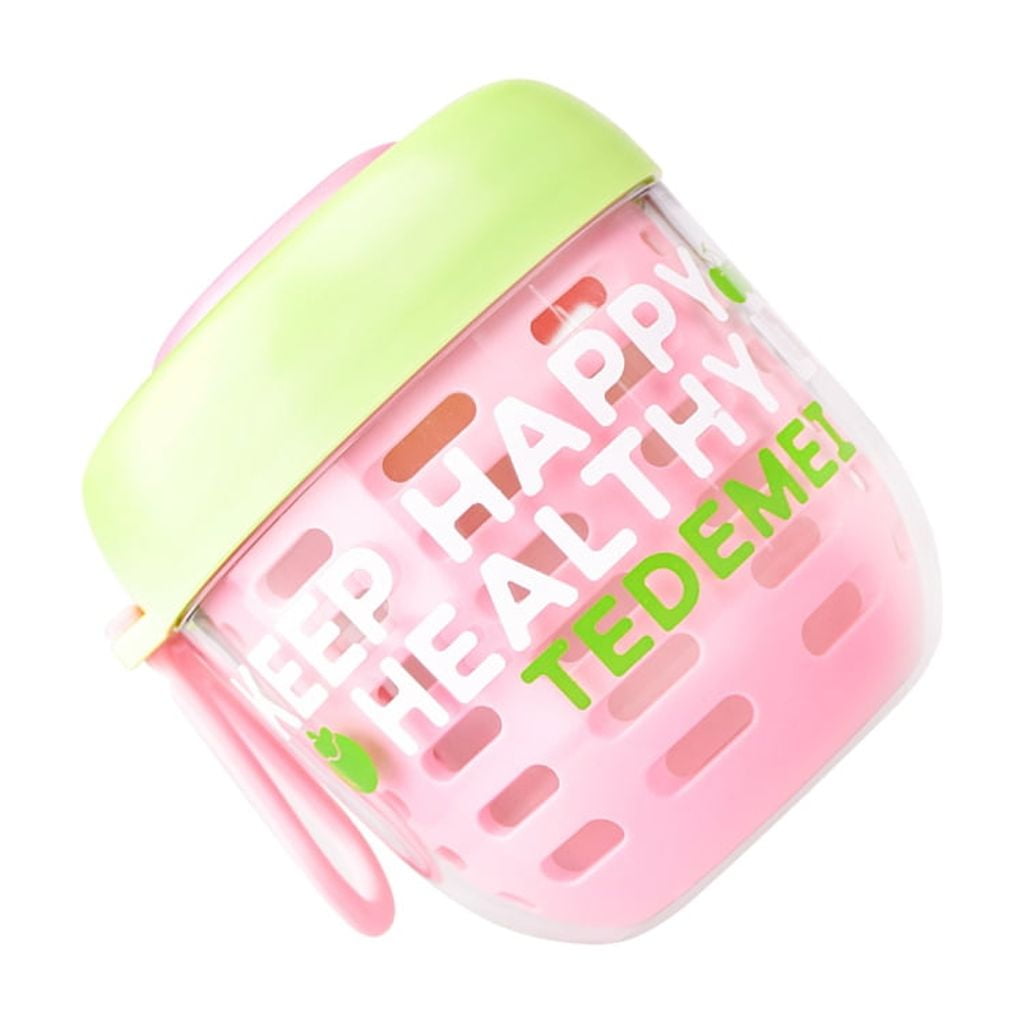 CIYISON Clear Snacks Fruit Cup With Detachable Fork Drain Basket ...