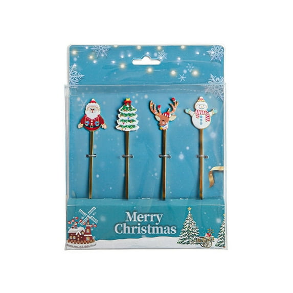 CIYISON Coffee Spoons Dessert Spoons Christmas Themed Stainless Steel ...