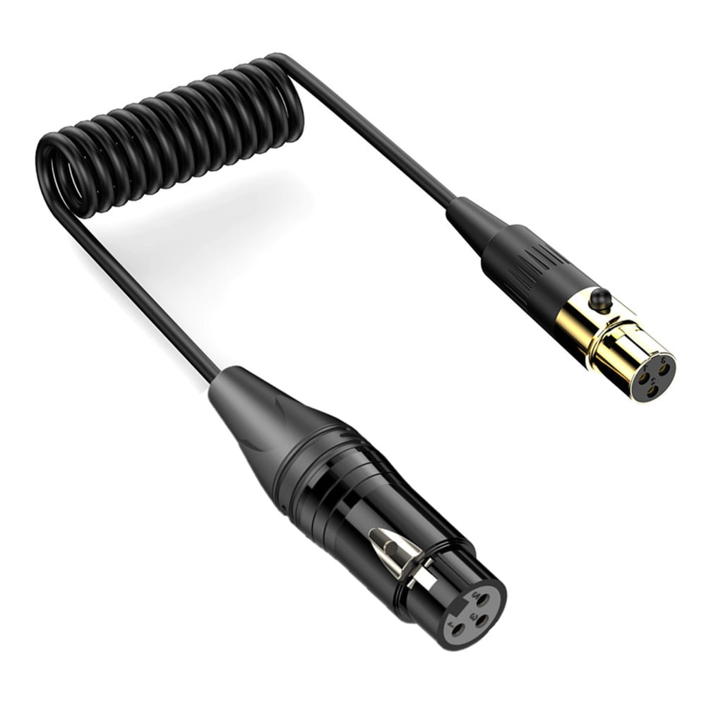 CIYISON Coiled Mini 3Pin to Standard 3Pin Adapter Cable Male Female ...