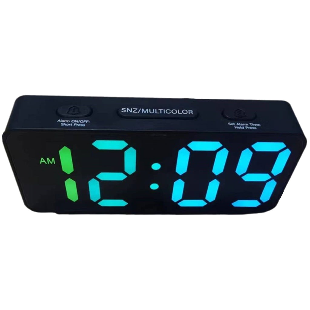 CIYISON Color Display Alarm Clock With 15 Display Color And Double ...