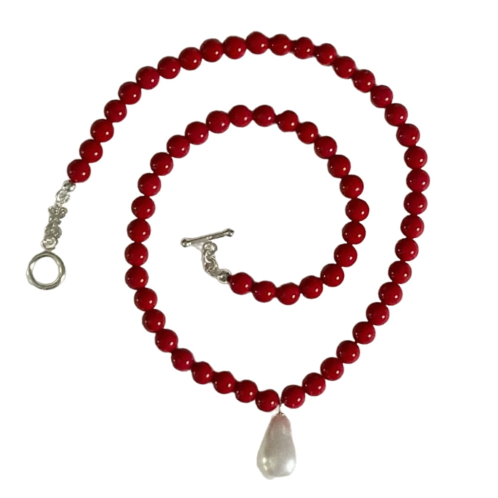 CIYISON Colorful Beaded Necklace Women Adjustable Pearl Drop Pendant ...