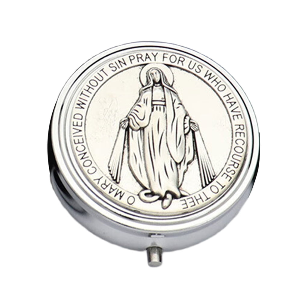 CIYISON Compactly Metal Prayer Religious Jewelry Case Featurings Builts ...
