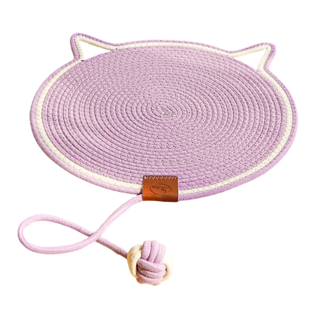 CIYISON Cotton Rope Cats Scratcher Tool Round Scratching Post Mat Cats ...