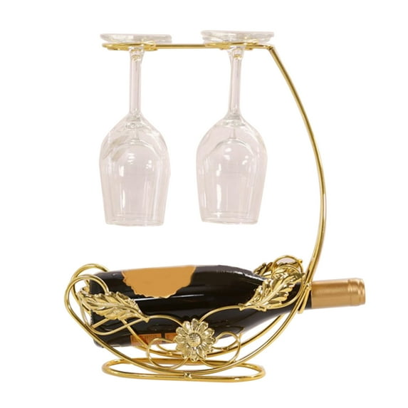 CIYISON Countertop Wine Glass Rack Holder Wine Bottle Display Stand ...